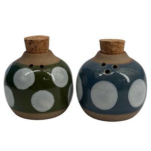 Mud Pie | Dining | Mud Pie Dot Salt And Pepper Shakers Set Blue Green ...